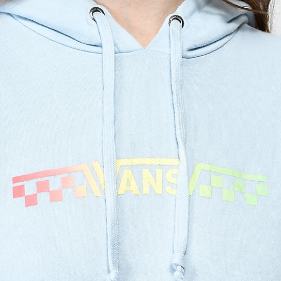 Vans | Tops | Vans Gradient Checkerboard Sweatshirt | Poshmark